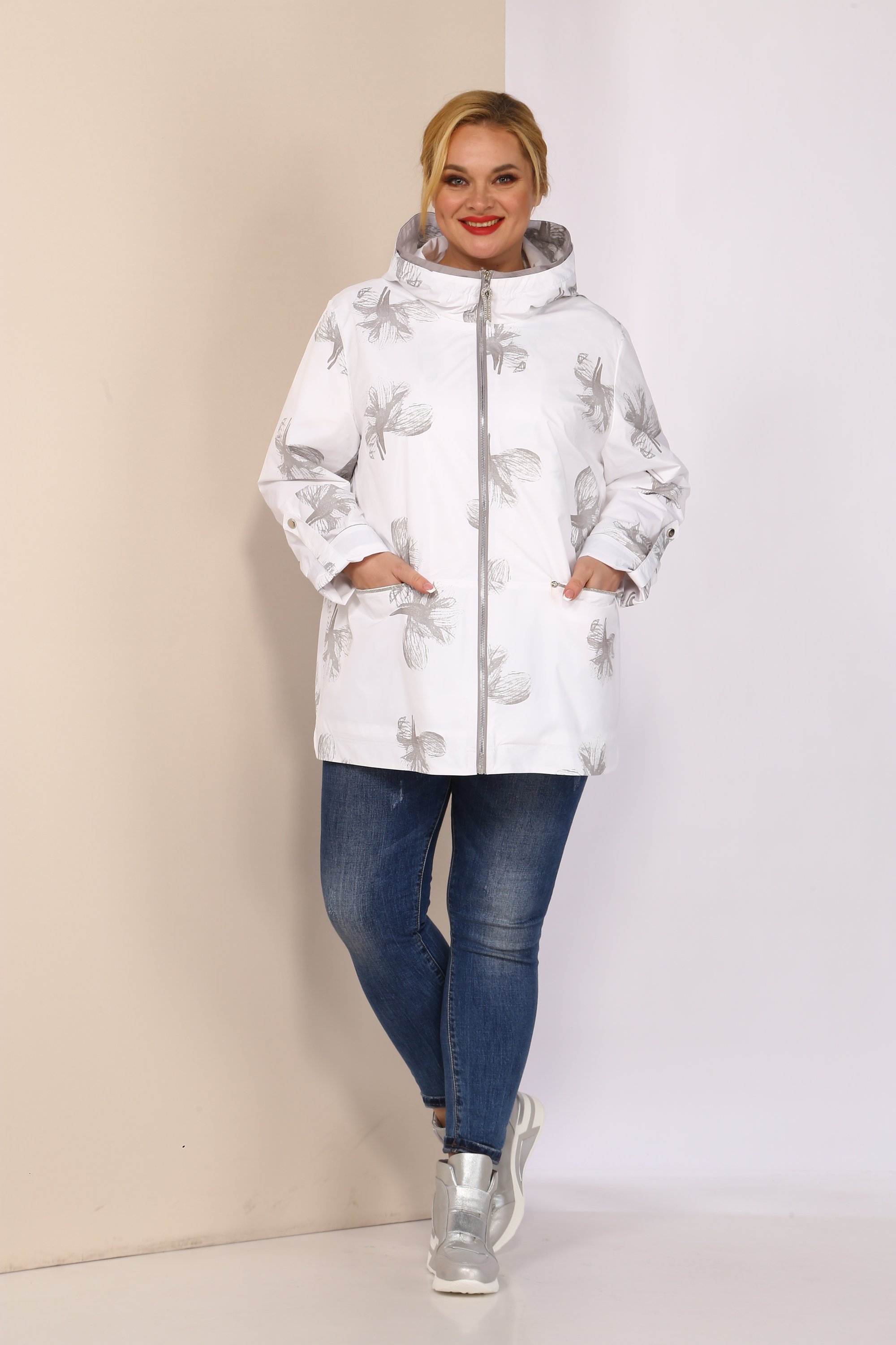 Куртка 2079 белый Shetti купить в интернет магазине Велесмода